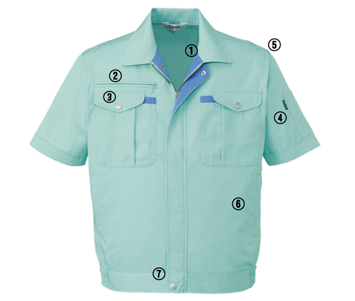 自重堂 JICHODO 45010 半袖ブルゾン 春夏 帯電防止｜作業着・作業服の通販ワークキング【公式】