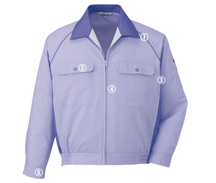 自重堂 JICHODO 46800 エコ製品制電 長袖ブルゾン 春夏 帯電防止｜作業着・作業服の通販ワークキング【公式】